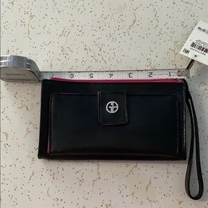 Giani Bernini | Bags | Iphone Wallet In Black Pink | Poshmark